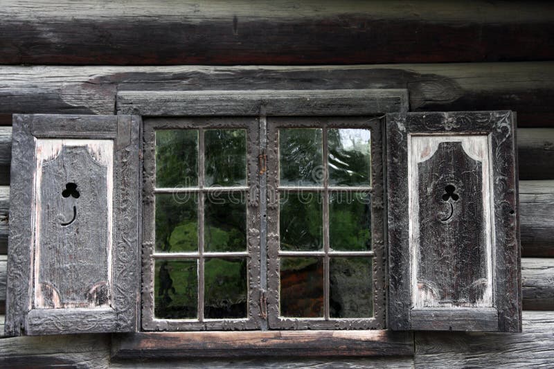 Old window stock image. Image of wood, ancient, norway - 14061353
