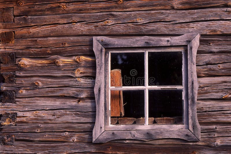 Broken Window on an Old Abandoned Wood House Stock Photo - Image of ...