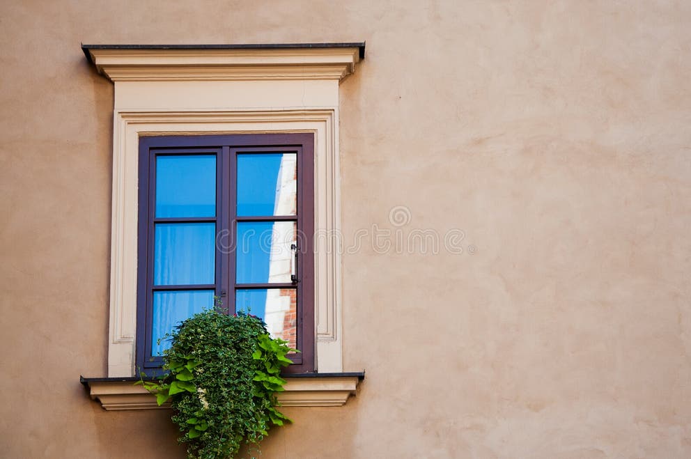 Old window stock image. Image of space, single, flowerpot - 32861109