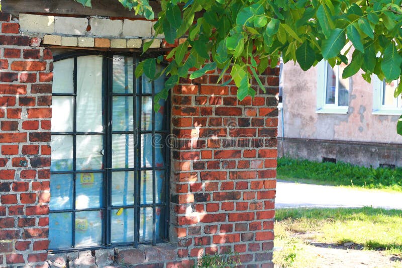 Old Window of a Brick House Stock Photo - Image of industrial, bricks ...