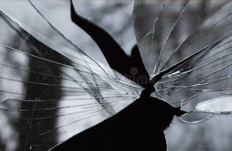 Car Broken Glass Texture with Cracks Stock Image - Image of macro ...