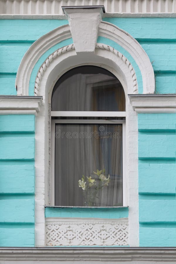 Old Window in a Classic Style Stock Image - Image of backdrop, cornice ...