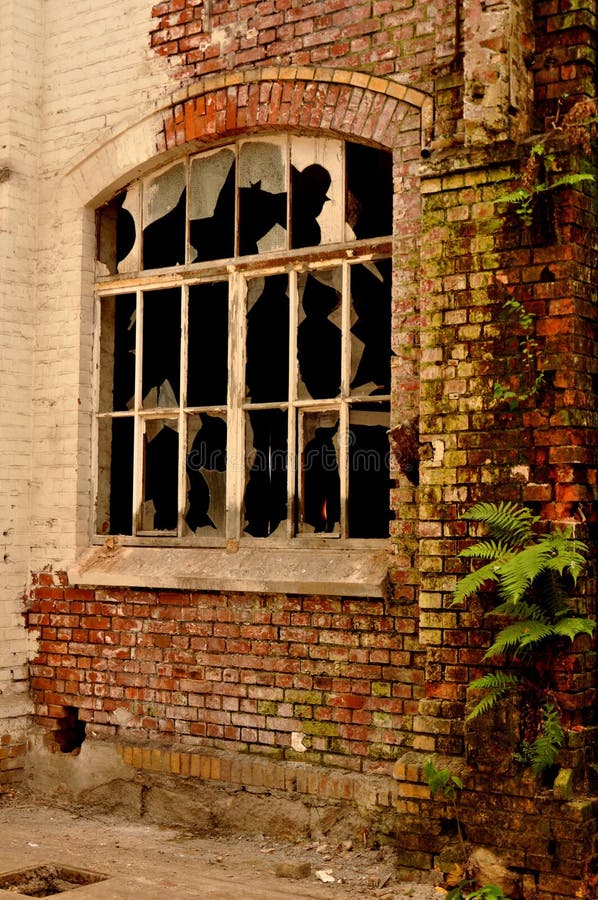 Old Window in a Deserted Hall Stock Image - Image of industry, creepy ...