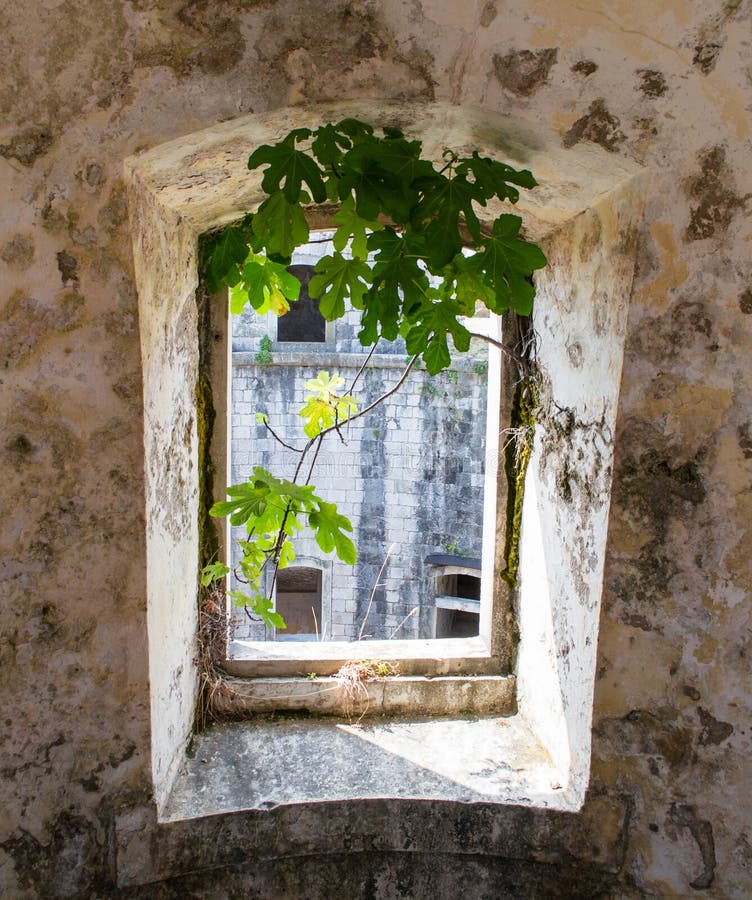 Old window on the fortress stock image. Image of historic - 80817525