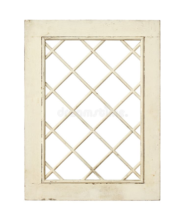 Wooden Window Frame Isolated on White. Stock Photo - Image of blank ...