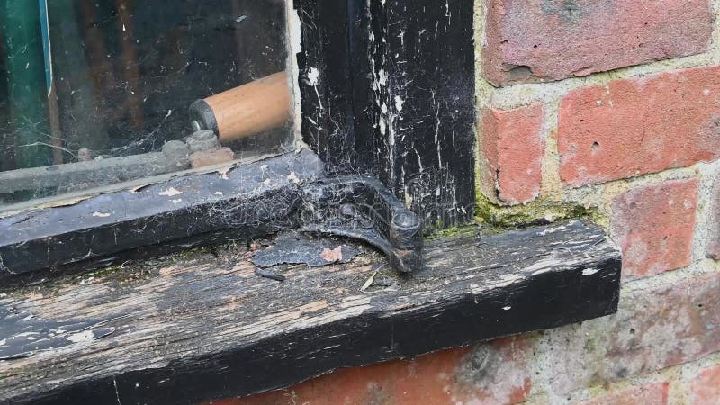 Rotten old window frame stock footage. Video of black - 311309722