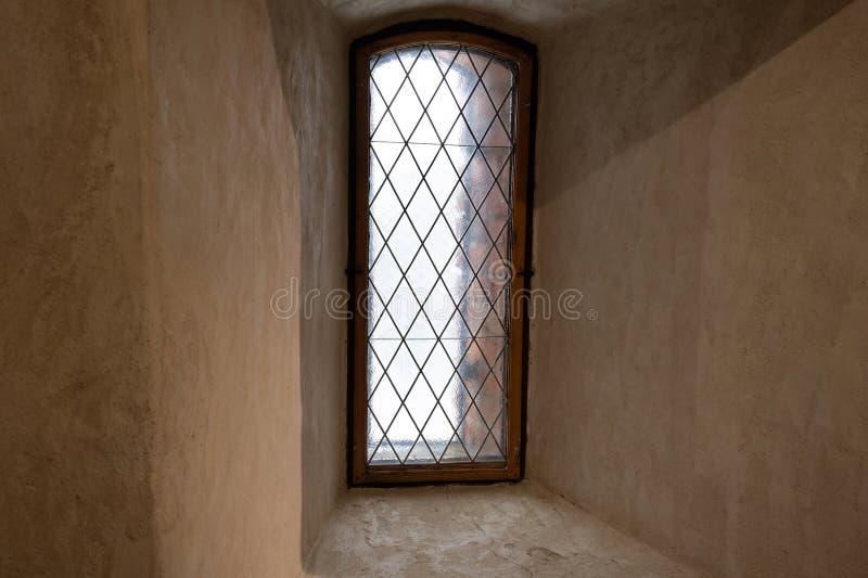 Old Window from Interior of a Medieval Castle Stock Image - Image of ...