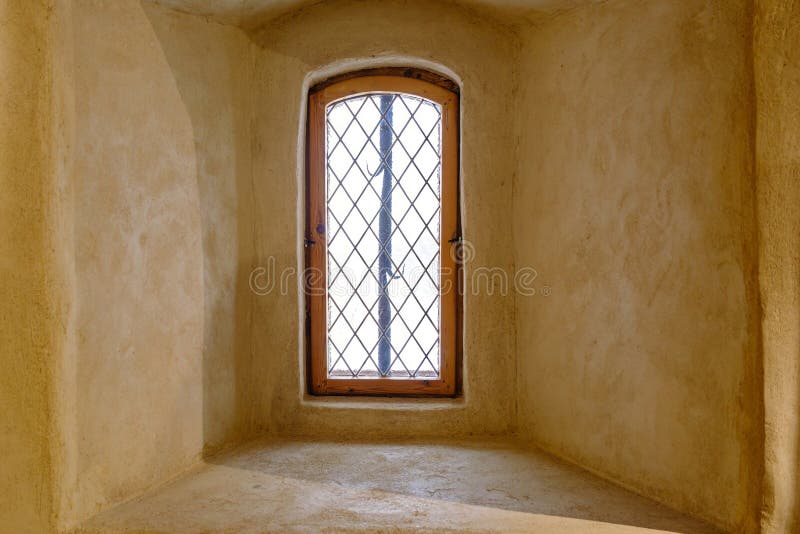 Old Window from Interior of a Medieval Castle Stock Photo - Image of ...