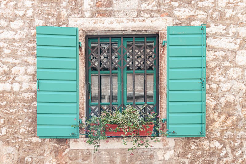 Window in Mediterranean Architecture. Stock Image - Image of holiday ...