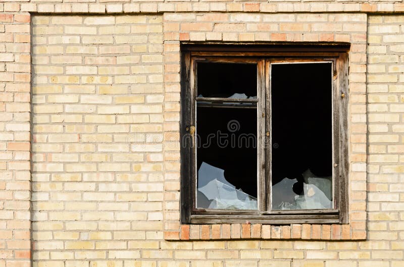 Broken window stock photo. Image of damaged, front, desolate - 2850574