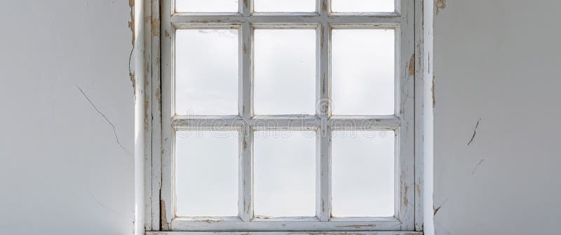 Old Window Six Panes Distressed White Frame Stock Photos - Free ...