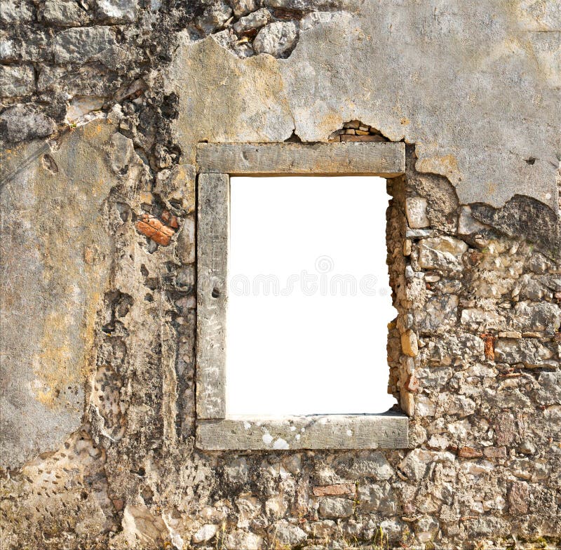 Window in stone wall stock image. Image of brick, house - 11009127