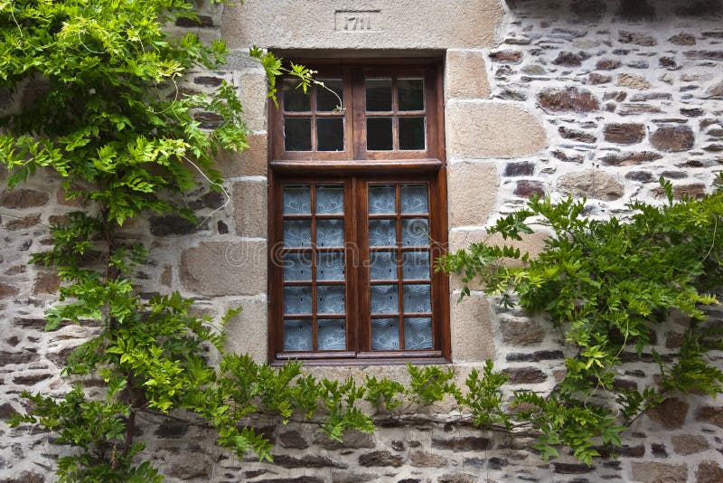 Old Window with vines stock photo. Image of scenery, france - 34469904