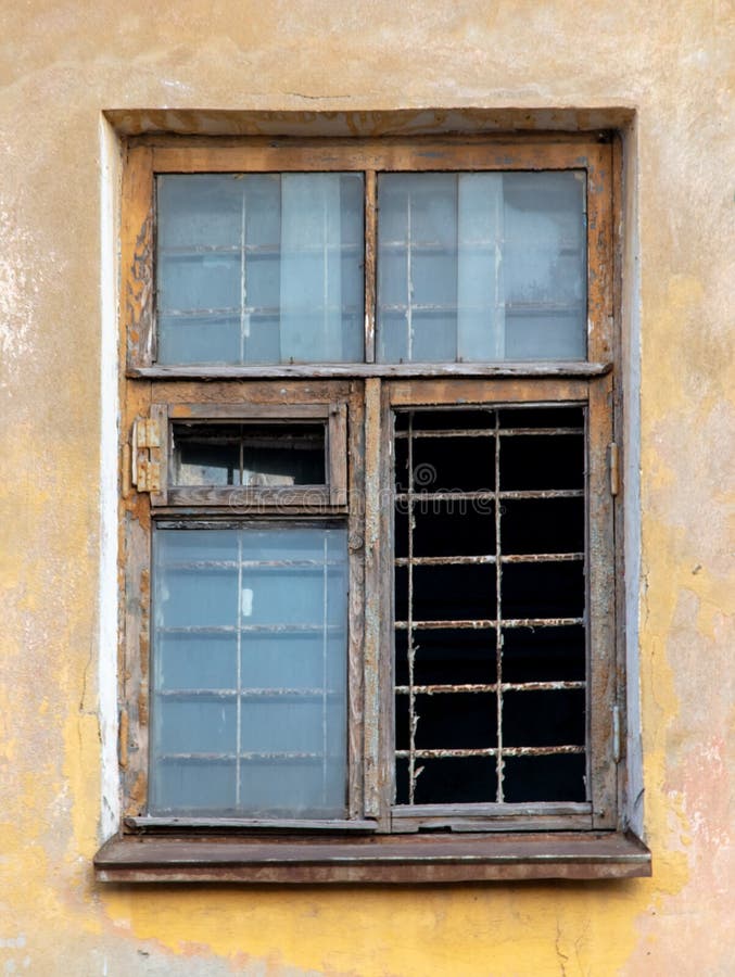 Old window in the walls stock image. Image of aged, wall - 205404197