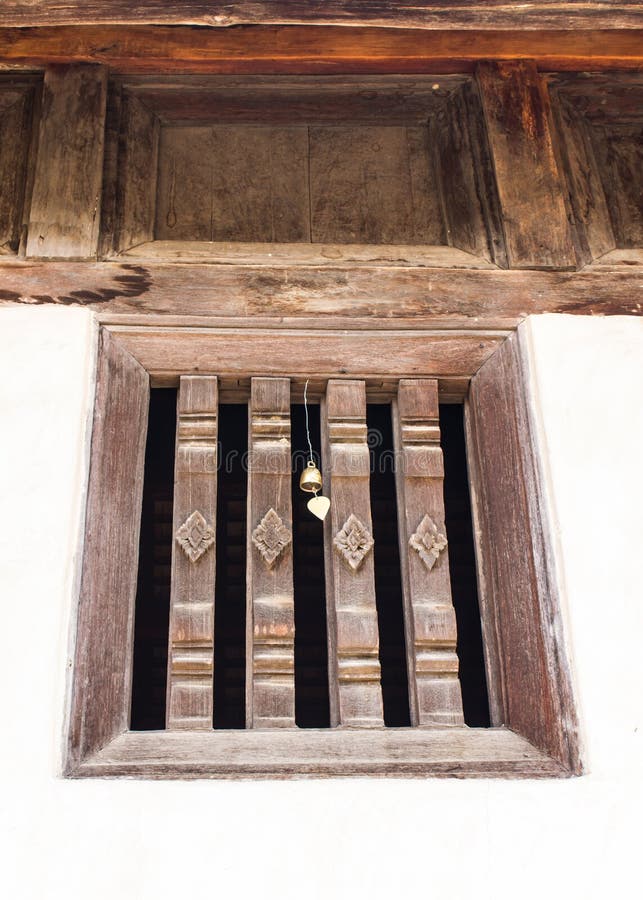 Old window in Thai Temple stock image. Image of home - 42663613