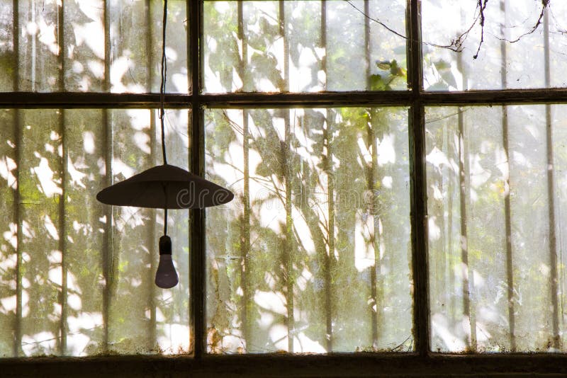 Old Windows in Old Building and Light Equipment in Factory Stock Image ...