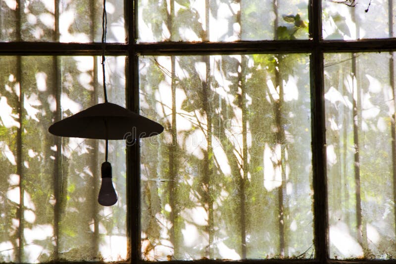 Old Windows in Old Building and Light Equipment in Factory Stock Photo ...