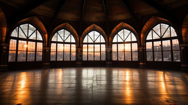 The Old Windows of the Building, Where the Sun S Rays Penetrate the ...