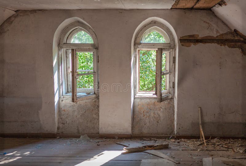 Old windows stock image. Image of antique, retro, broken - 144022461
