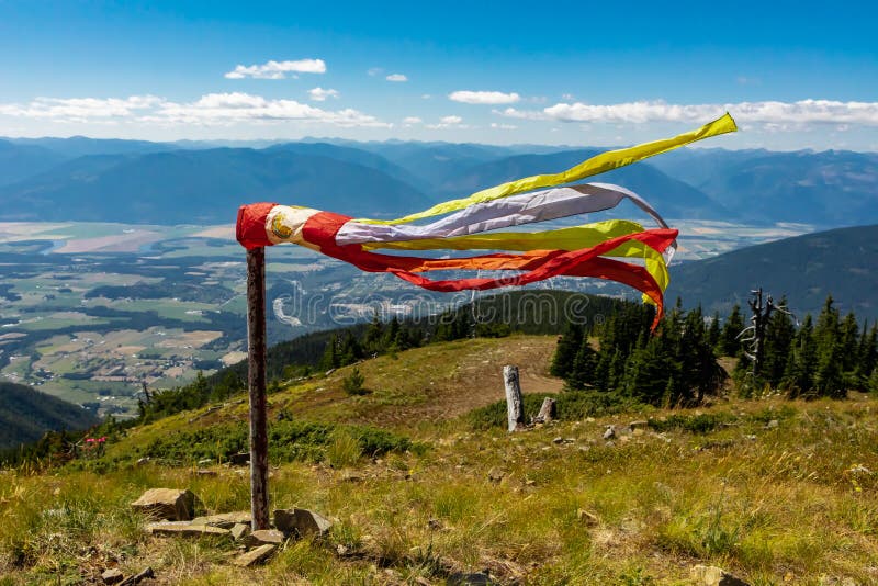 An Old Windsock on Top of the Mountain Hill Stock Image - Image of ...