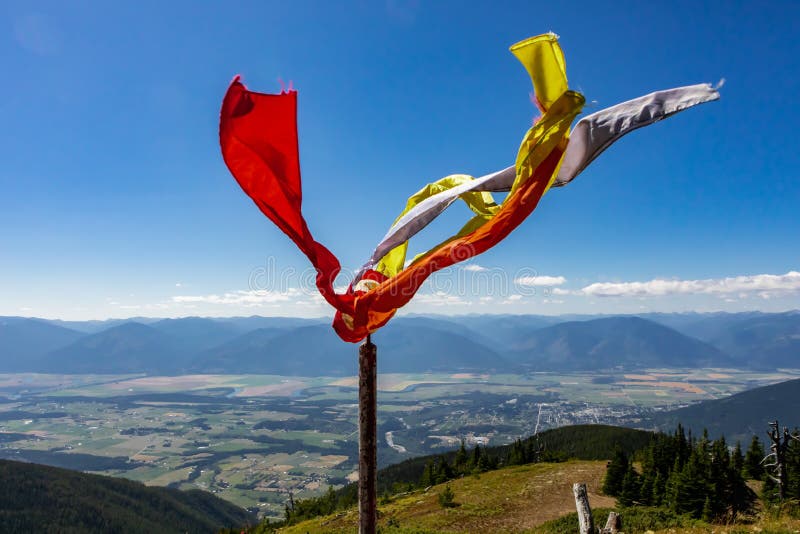 An Old Windsock on Top of the Mountain Hill Stock Image - Image of ...