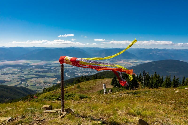 An Old Windsock on Top of the Mountain Hill Stock Image - Image of ...