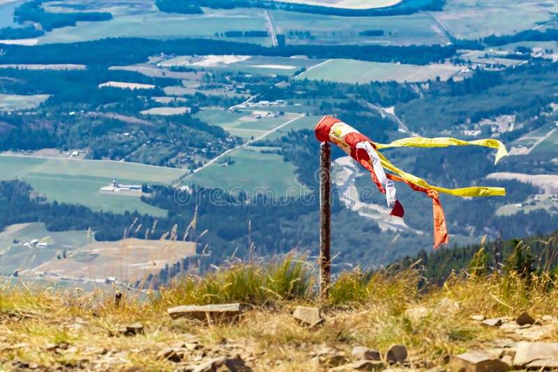 An Old Windsock on Top of the Mountain Hill Stock Image - Image of ...