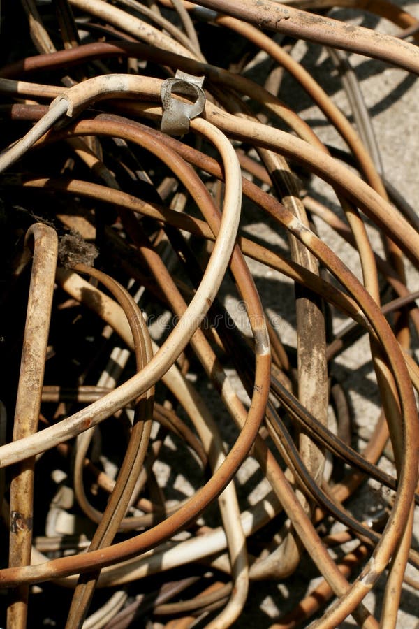Old Wire As a Backdrop. Close-up Stock Photo - Image of outlet, exposed ...