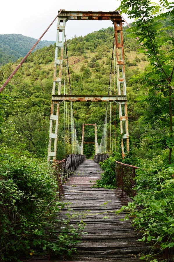 Old wire bridge stock photo. Image of fence, bridge - 116112924