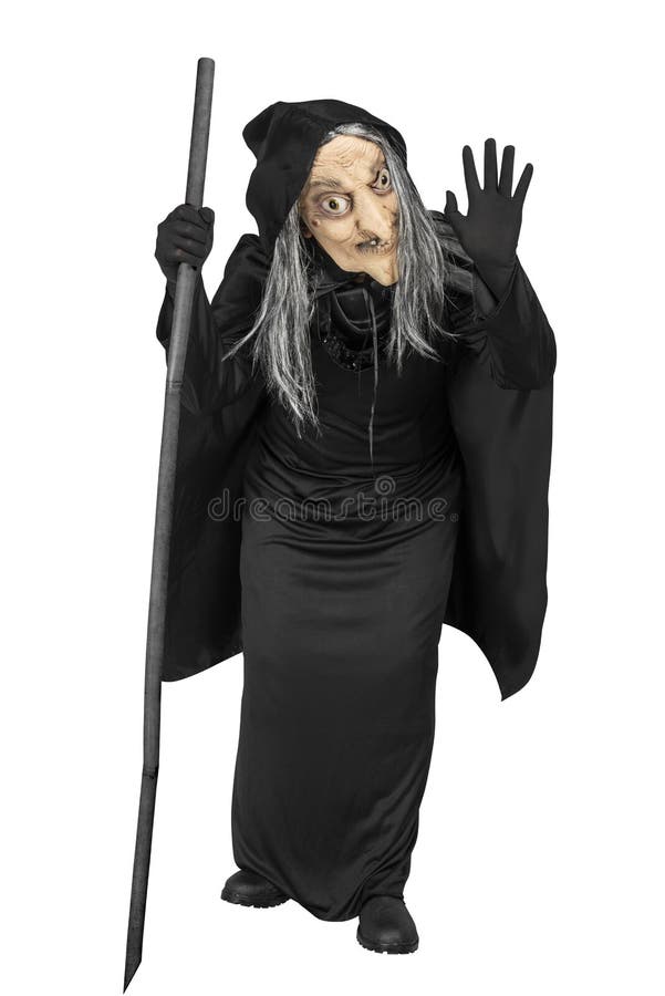 Old Witch Cloak Standing Stick Stock Photos - Free & Royalty-Free Stock ...