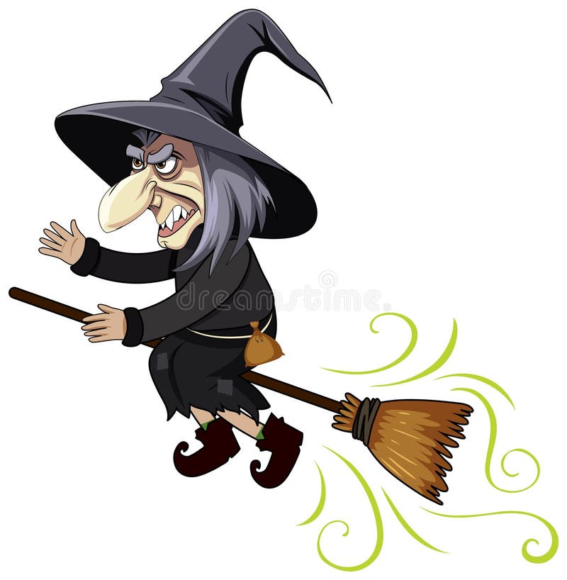 Witch Broomstick Magic Spells Stock Illustrations – 90 Witch Broomstick ...