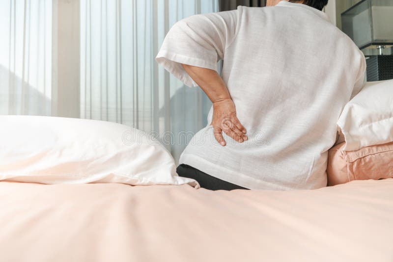 Old Woman Back Pain at Home, Health Problem Concept Stock Photo - Image ...