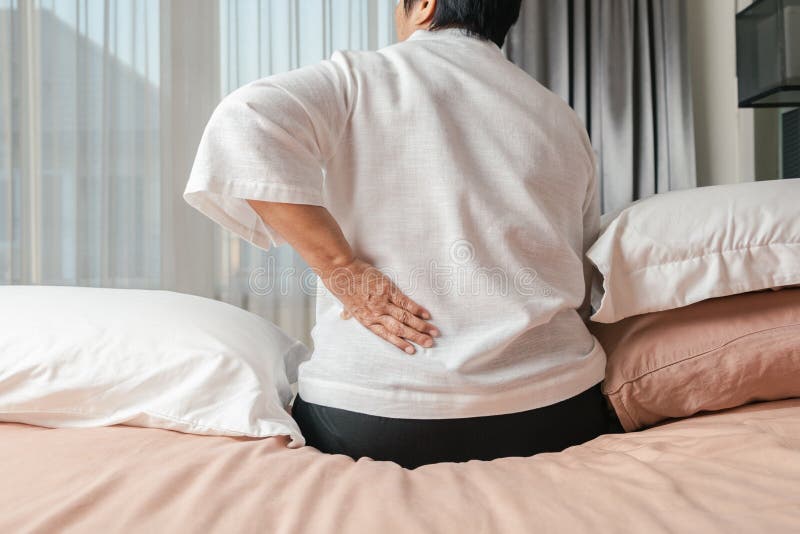 Old Woman Back Pain at Home, Health Problem Concept Stock Photo - Image ...