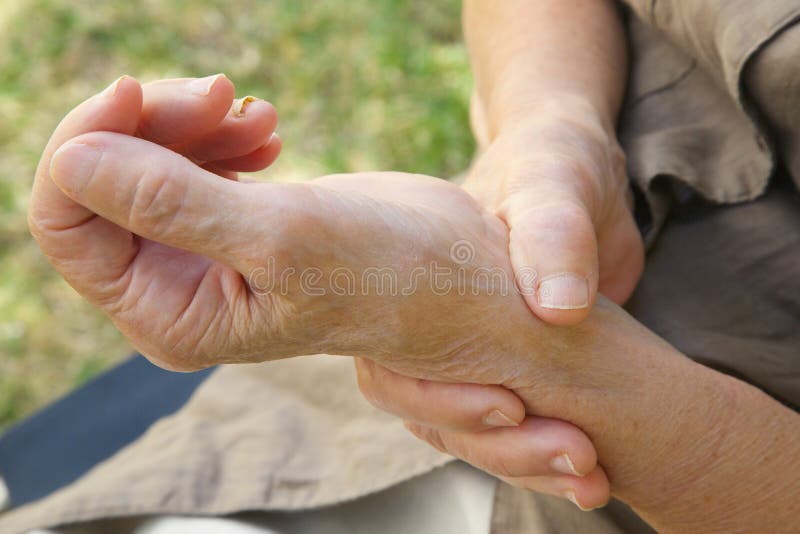 An Old Woman is Checking the Pulse Stock Image - Image of health, woman ...