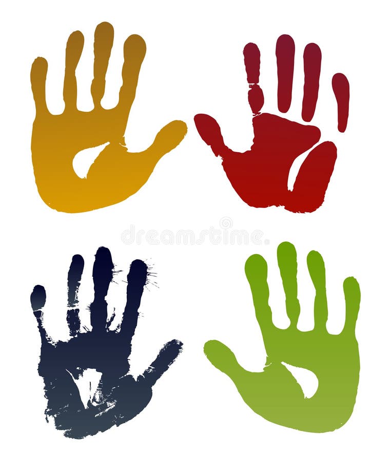 Hand print stock vector. Illustration of handprint, woman - 14385679