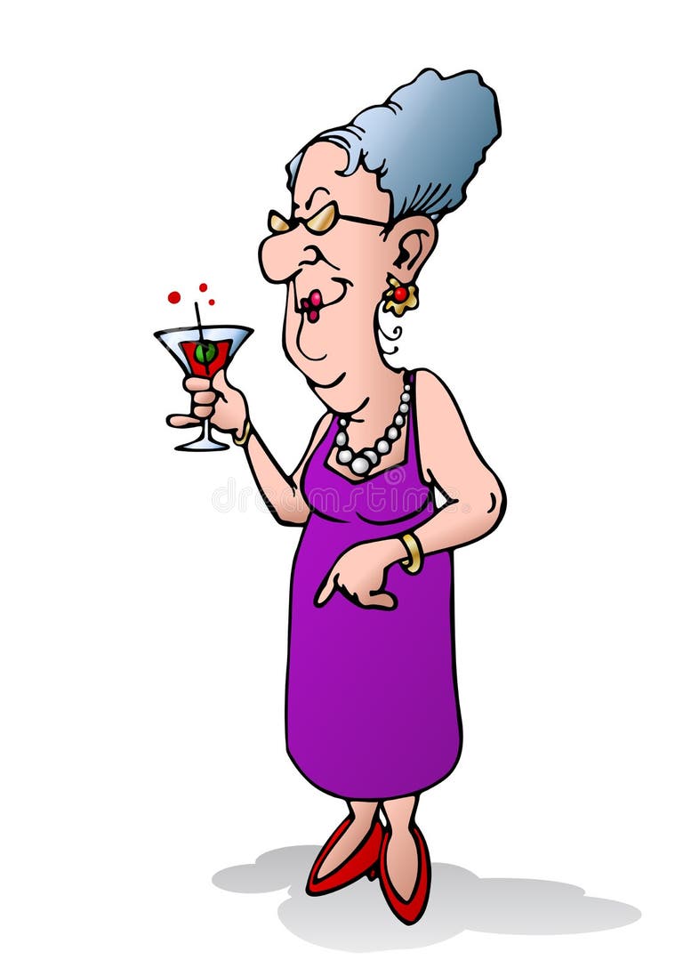 Old Woman Holding Beverage Stock Illustrations – 284 Old Woman Holding ...
