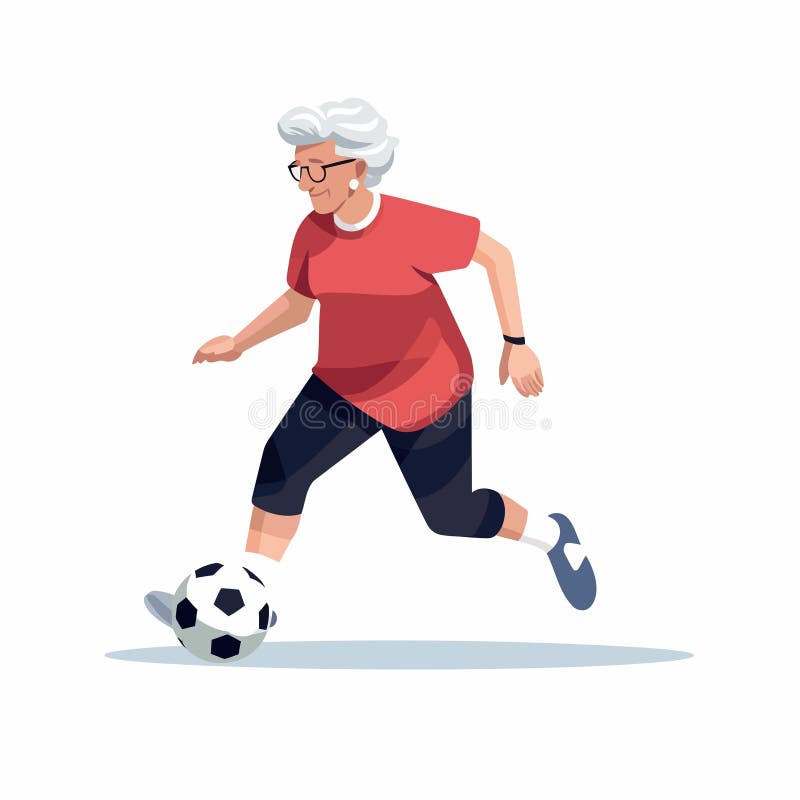 Old Man Playing Football Stock Illustrations – 104 Old Man Playing ...