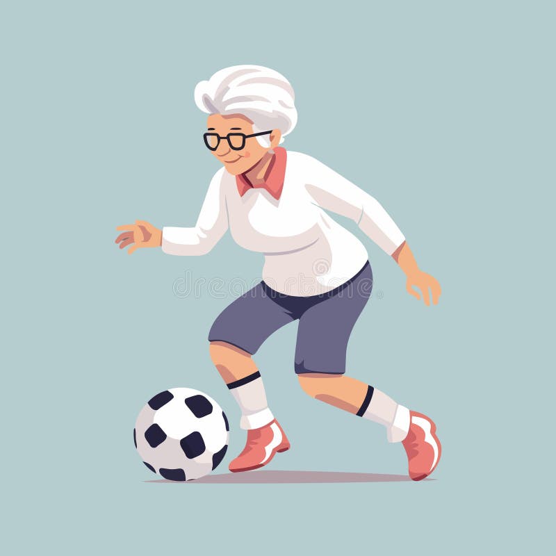Old Man Playing Football Stock Illustrations – 104 Old Man Playing ...