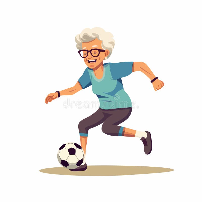 Old Man Playing Football Stock Illustrations – 104 Old Man Playing ...