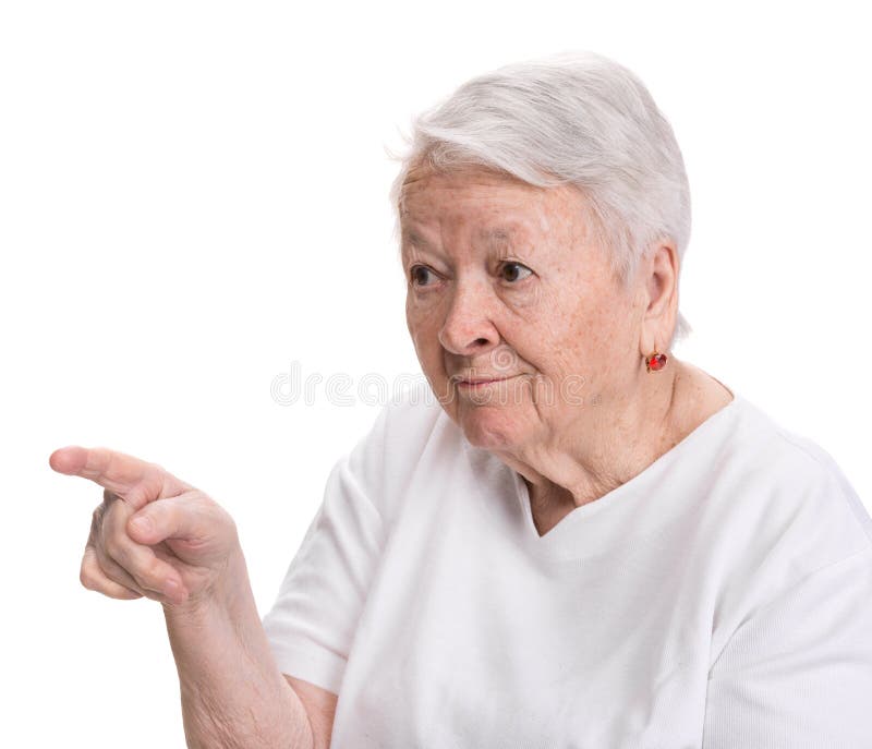 12,040 Senior Woman Pointing Finger Stock Photos - Free & Royalty-Free ...