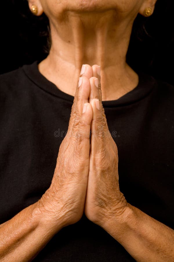 Old hands praying stock image. Image of imagery, adult - 1706373