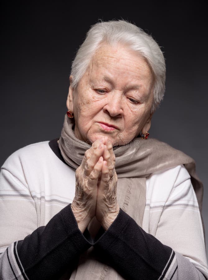 Old woman praying stock photo. Image of hands, believe - 31361378