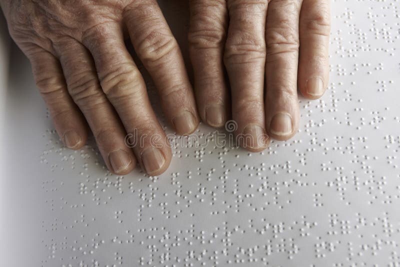 Braille reading stock photo. Image of blindness, social - 19302120