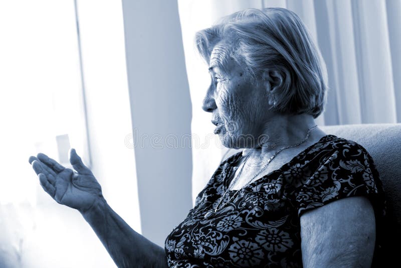 Old Woman is Telling Something with Using Body Language Stock Photo ...