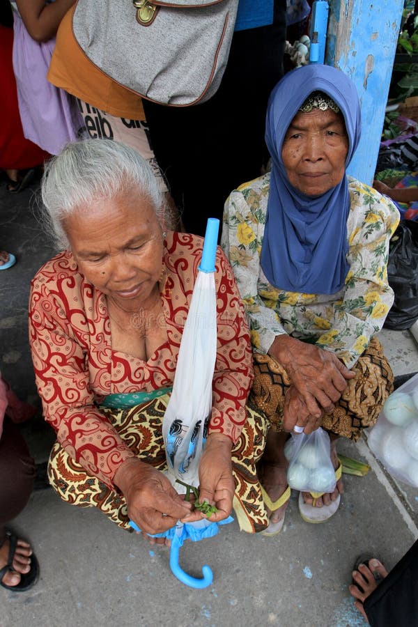 Old women faces editorial image. Image of indonesia, java - 48369880