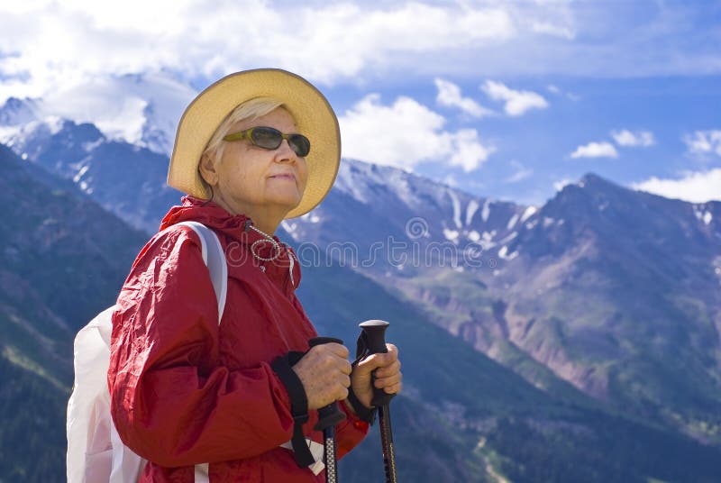 Old women in mountain stock image. Image of female, european - 15190947