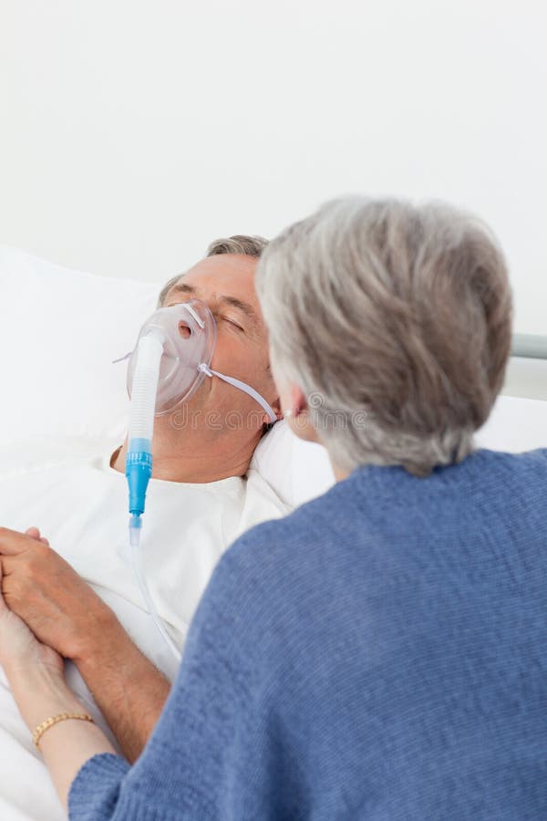 Old Women Taking Care of Her Husband Stock Image - Image of hardy ...