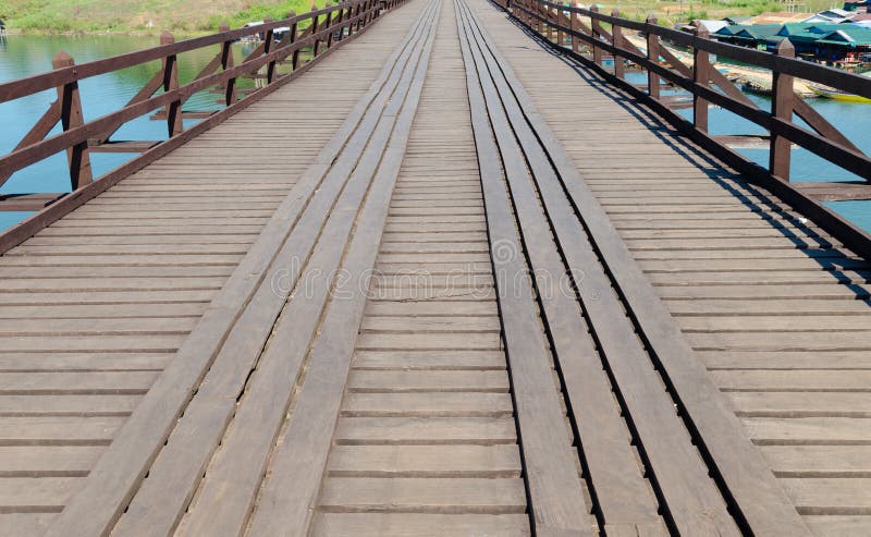 Old Wood Bridge Point of View Stock Photo - Image of plank, natural ...