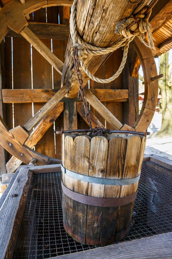 Old wood bucket stock photo. Image of castle, drink, structure - 65967608