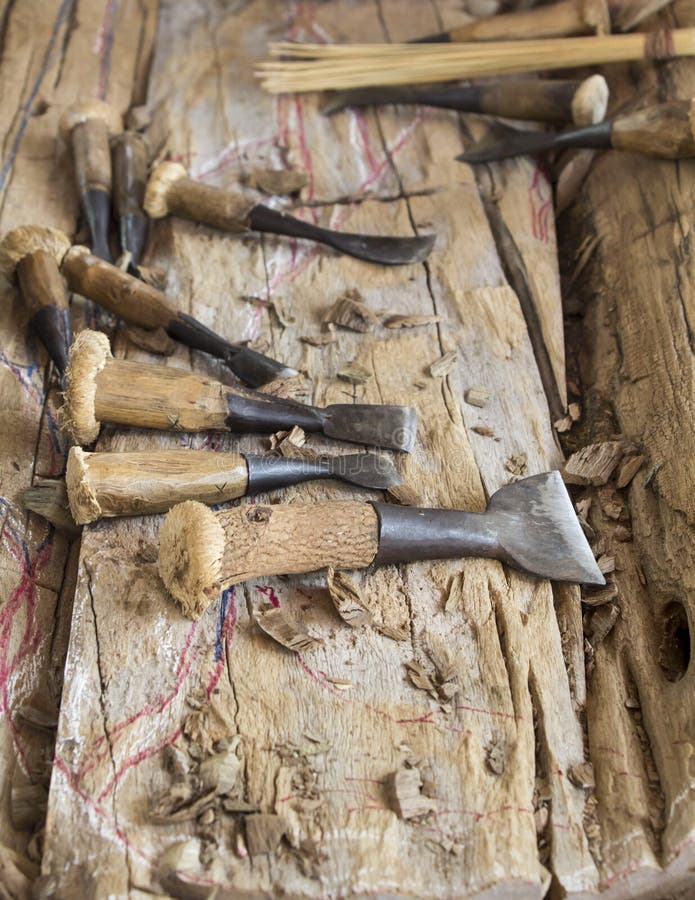 Old wood chisels in work stock photo. Image of vintage - 38798308
